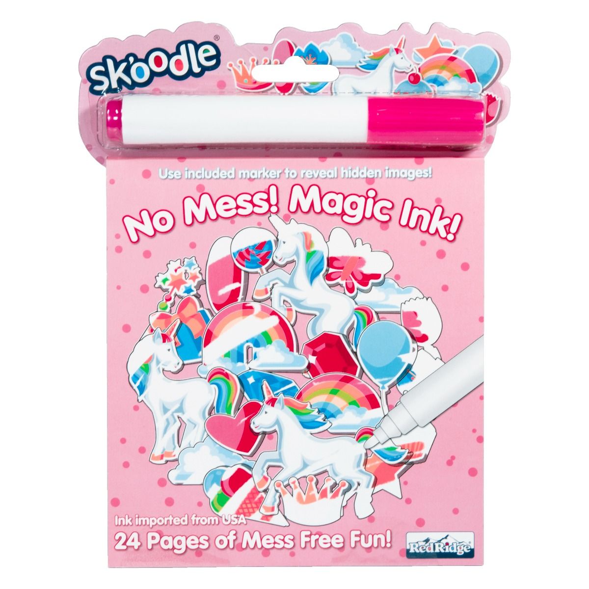 Skoodle Magic Ink Colouring Book, 24 Pages, Includes Magic Ink Marker ...